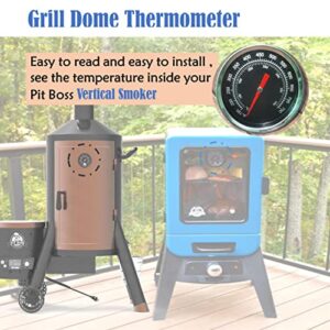 Replacement Black Dome Thermometer for Pit Boss 2-Series / 3-Series Vertical Smoker Grills, Pit Boss Memphis Ultimate Thermometer,Pit Boss PB1230G Combo Grills Heat Indicator