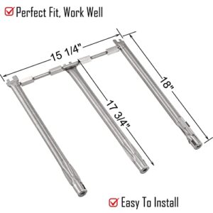 SUONA 69787 304SS Burner Tube Set for Weber Spirit 300 & Spirit II 300 Series (Front Control) E-310 S-310 E-320 S-320 E-330 S-330 SP-330 (2013 and Newer) Grill Parts Burner Replacement 18 Inch