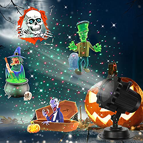 Christmas Lights,UNIFUN 12 Patterns LED Projector Lights with red and Green dot Star , Waterproof Landscape Light for Celebration Halloween ,Christmas ,Birthday and Party Decoration