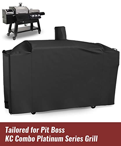 NUPICK Grill Cover for Pit Boss KC Combo Platinum Series Grill, Heavy Duty and Waterproof Cover with Zipper Design, All Weather Protection