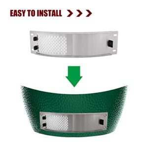 Mydracas Green Egg Replacement Part Draft Door Screen Kit for XLarge Big Green Egg,Stainless Steel Bottom Vent with Punched Mesh Screen,XLarge Big Green Egg Accessories,Draft Door Kit for BGE