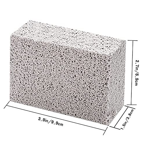 4 Pack Grill Stone Cleaning Block, Ecological Grill Cleaning Brick Block - Perfect for Removing Stains of BBQ Grills, Racks, Flat Top Cookers and More