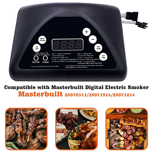 Digital Control Panel Kit, Top Controller Replacement Part 9907100008 for Masterbuilt 20071914/20071814/20070511 Electric Smoker