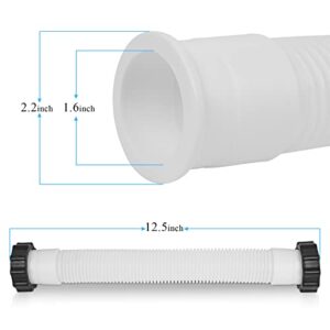 PROSOCOOL Pool Pump Hose 14" inch Compatible with Intex Pool Pump Sand filter ,Hose Connector for above ground pools