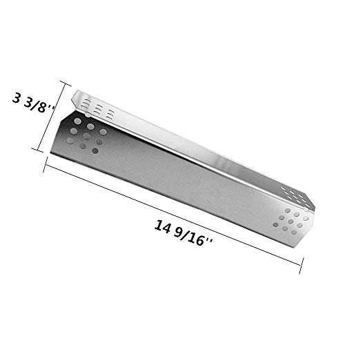 Htanch SN7371(4-Pack) 14 9/16" Stainless Steel Heat Plate Replacement for Uberhaus 780-0003 Grill Master 720-0697, 720-0737,Nexgrill 720-0783C, 720-0783E 720-0830H 720-0896 720-0896B 720-0898