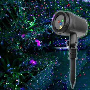 trksumkp outdoor laser lights,christmas projector light outdoor garden waterproof with moving rgb firefly for christmas