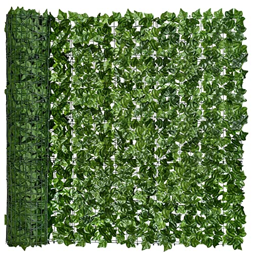 DearHouse Artificial Ivy Privacy Fence - 177.17x68.89inch Artificial Hedges Fence and Faux Ivy Vine Leaf Decoration for Outdoor Indoor Garden Decor