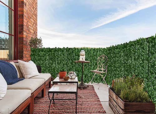 DearHouse Artificial Ivy Privacy Fence - 177.17x68.89inch Artificial Hedges Fence and Faux Ivy Vine Leaf Decoration for Outdoor Indoor Garden Decor