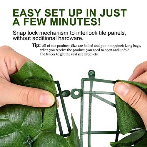 DearHouse Artificial Ivy Privacy Fence - 177.17x68.89inch Artificial Hedges Fence and Faux Ivy Vine Leaf Decoration for Outdoor Indoor Garden Decor