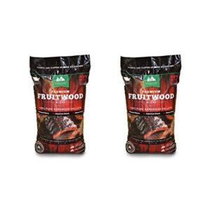 green mountain premium fruitwood pure hardwood grilling cooking pellets (2 pack)