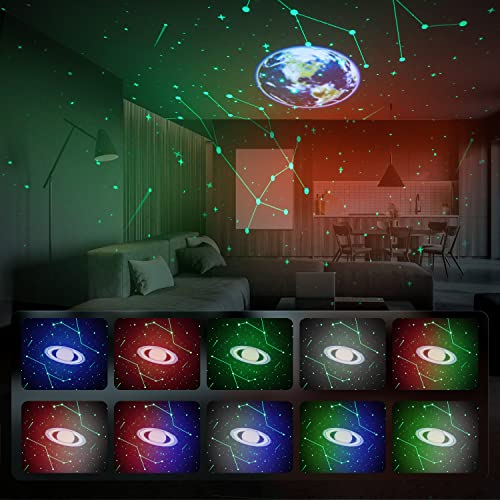 CEROBEAR Galaxy Light Projector, 12 Constellations Projector Light with Remote Control,Star Projector Night Light for Bedroom/Ceiling/Kids