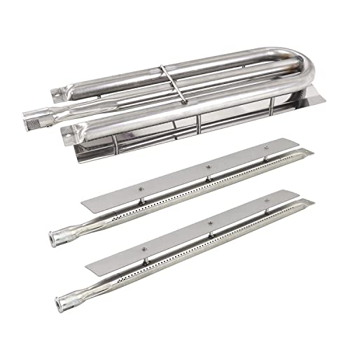 Zemibi Stainless Steel Burner Tube Replacement for Viking 316-911, VGBQ 30 in T Series, VGBQ 41 in T Series, VGBQ 53 in T Series, VGBQ030-2T, VGBQ300-2RT/E and Other Gas Grill Parts, SA548A (1-Pack) + SA538A (2-Pack)