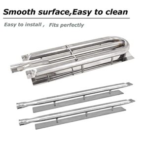 Zemibi Stainless Steel Burner Tube Replacement for Viking 316-911, VGBQ 30 in T Series, VGBQ 41 in T Series, VGBQ 53 in T Series, VGBQ030-2T, VGBQ300-2RT/E and Other Gas Grill Parts, SA548A (1-Pack) + SA538A (2-Pack)