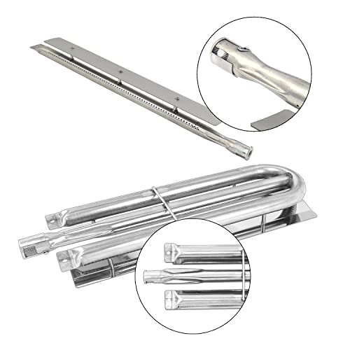 Zemibi Stainless Steel Burner Tube Replacement for Viking 316-911, VGBQ 30 in T Series, VGBQ 41 in T Series, VGBQ 53 in T Series, VGBQ030-2T, VGBQ300-2RT/E and Other Gas Grill Parts, SA548A (1-Pack) + SA538A (2-Pack)