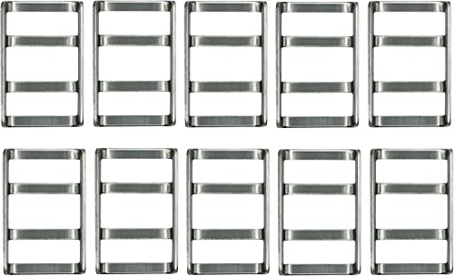 Poolzilla Stainless Steel Bar Buckle for Safety Cover Installation- 10 Pack