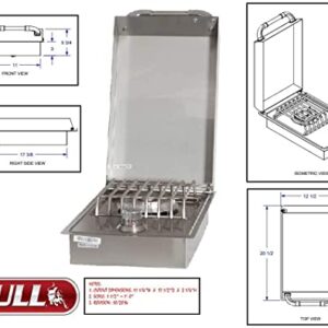 AMS Fireplace | Bull GRILLS outdoor 30" The Outlaw grill Natural Gas with Single Side Burner, Stainless Steel Sink, Grill Cover, Refrigerator, Door & Drawer Combo with 5 in 1 BBQ Tool Set-FREE Bio-Ethanol Table-top Fire pit