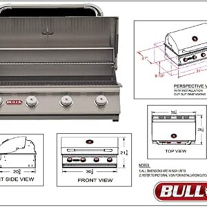 AMS Fireplace | Bull GRILLS outdoor 30" The Outlaw grill Natural Gas with Single Side Burner, Stainless Steel Sink, Grill Cover, Refrigerator, Door & Drawer Combo with 5 in 1 BBQ Tool Set-FREE Bio-Ethanol Table-top Fire pit