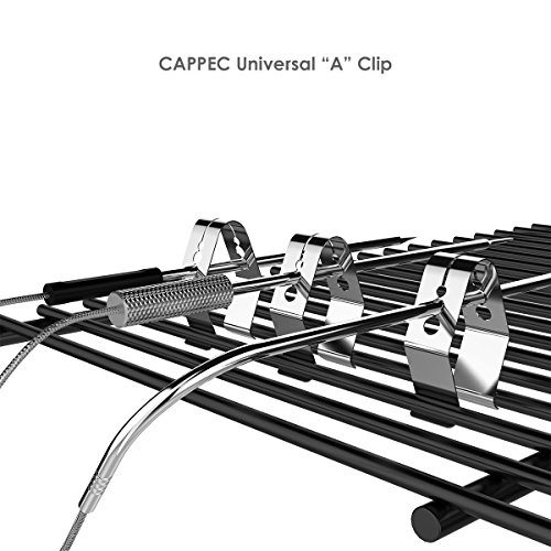 CAPPEC Universal Meat Grill Thermometer Probe Clip Holder - Works for Ambient Temperature Readings (Set of 4)