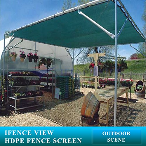 Ifenceview 5'x3' to 5'x50' Green Shade Cloth Fence Privacy Screen Fence Cover Mesh Net for Construction Site Yard Driveway Garden Pergolas Gazebos Canopy Awning UV Protection (5'x10')