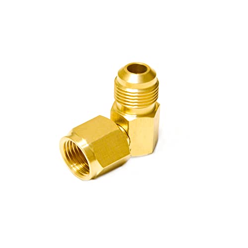 Catilon 90° Elbow Connector for Olympian Wave Heaters, 90 Degree Propane Fitting Adapter Replacement for Low Pressure Olympian Wave Gas Fired Heaters, with 3/8" Female and Male Flare