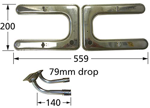 Stainless Steel Burner and Venturi for Fiesta Grills