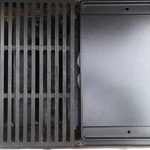 17.4" Reversible Cast Iron Grill Griddle for Weber Spirit 300 Series Genesis Series, 7598 Griddle Replacement Weber Spirit E-310 E-315 Genesis Silver Genesis Gold