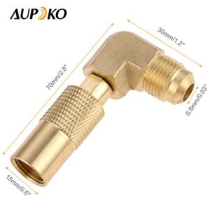 Aupoko Propane Elbow Adapter, Low Pressure 3/8" Male Flare Propane Adapter Conversion Fitting, for Blackstone Tabletop Camping Grill 17 Inch and 22 Inch Portable Gas Griddle