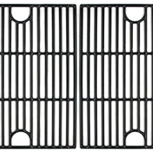 Hongso 17 inch Porcelain Coated Cast Iron Grill Grids Grates for Nexgrill 4 Burner 720-0830H 720-0670A 720-0783E 720-0958A 5 Burner 720-0888N, Kenmore 41516106210 415.16106210 Uniflame GBC981, PCA192