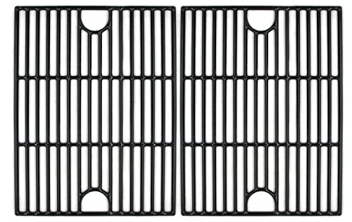 Hongso 17 inch Porcelain Coated Cast Iron Grill Grids Grates for Nexgrill 4 Burner 720-0830H 720-0670A 720-0783E 720-0958A 5 Burner 720-0888N, Kenmore 41516106210 415.16106210 Uniflame GBC981, PCA192