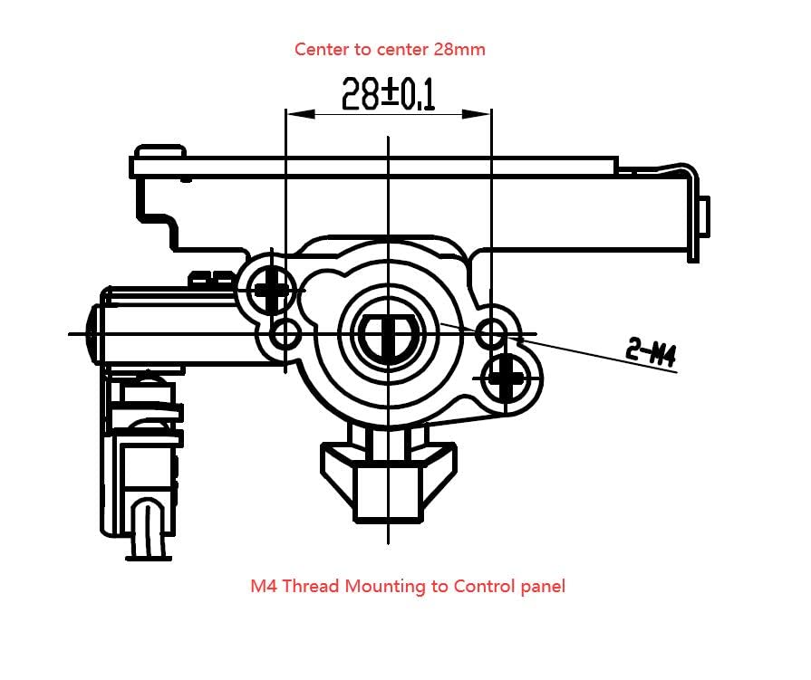 GRILLJOB 1 PC 45° BBQ Grill Gas Valve with Thrower Valve, Valve Stem OD 5/16", Orifice Size: 1.05mm for LP Gas, Fits for 5/8" Manifold Tube