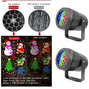 Holygloomy Christmas Projector Lights Outdoor, Christmas Snow Projector Light with 16 HD Multi-Festival Patterns LED Christmas Outdoor Projector Lights for Holiday House Birthday Party, 6498789