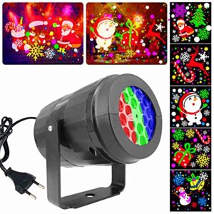 Holygloomy Christmas Projector Lights Outdoor, Christmas Snow Projector Light with 16 HD Multi-Festival Patterns LED Christmas Outdoor Projector Lights for Holiday House Birthday Party, 6498789