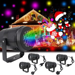 upgraded christmas snowflake projector lights, colorful snowman hd projection light outdoor indoor, snow falling projector landscape spotlights xmas lights for holiday christmas decor (snowman)