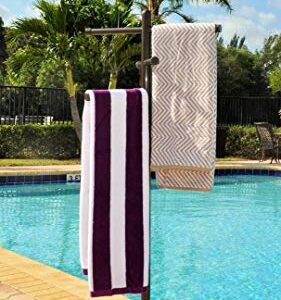 Pool & Spa Towel Rack Bronze Premium Extra Tall Towel Tree Outdoor PVC