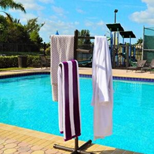 Pool & Spa Towel Rack Bronze Premium Extra Tall Towel Tree Outdoor PVC