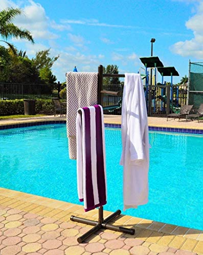 Pool & Spa Towel Rack Bronze Premium Extra Tall Towel Tree Outdoor PVC