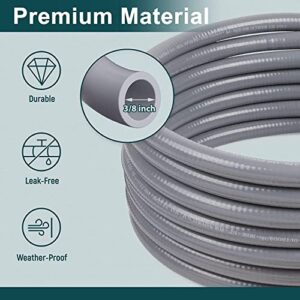 GASPRO 2 Pieces Grill Connectors & Hoses Accessories - 24 FT Natural Gas Hose with 3/8 Male Flare Quick Connect/Disconnect & 3/8 Inch Natural Gas Quick Connect Fittings for BBQ Gas Grill