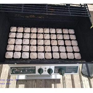  Efficient Radiates Heat -Reusable Ceramic Briquettes, Replacement for Lynx L27 Gas Grill,50 Pieces, 2 " by 2 " Each