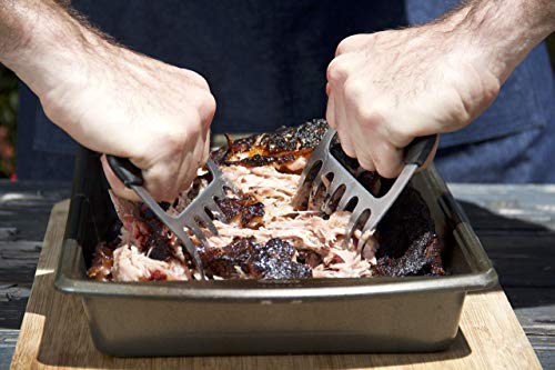 Grill Gods Meat Claws - Stainless Steel Smoker Accessories - Ultra-Sharp Meat Shredder will Easily Tear up Pulled Pork, Chicken, and Brisket - with Heat Resistant Handles