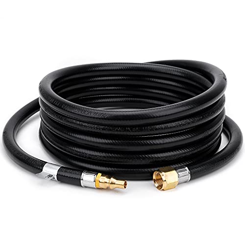 Stanbroil 12 Feet RV Connection Hose, 3/8 Female Flare x 1/4 Full Flow Quick-Connect Male Plug