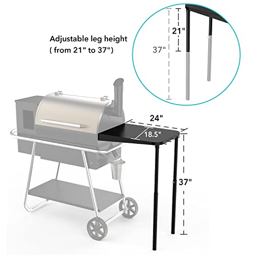 Stanbroil Pellet Grill Work Table Compatible with Traeger/Pit Boss/Camp Chef and Most Other Wood Pellet Grills Without Side Work Table - Adds A Lot of Use for A Small Area