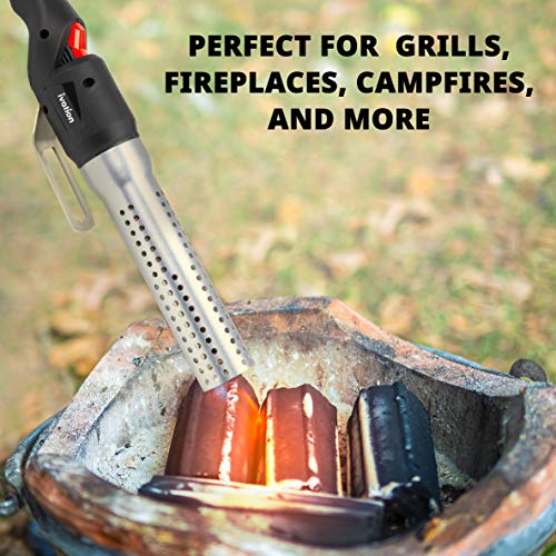 Ivation Electric Charcoal Starter with Built-in air Blower, Fast 60-Second Charcoal Lighter, Quickly & Easily Ignite BBQ Smoker Grill Without Lighter Fluid or Matches