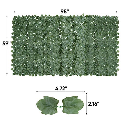 BBBUY 94 L x 59 H inch Artificial Faux Ivy Hedge Privacy Fence Screen for Outdoor Decor, Garden, Yard