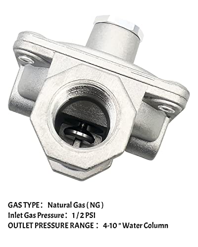 Natural Gas Pressure Regulator, Propane Regulator with 3/4" FNPT Thread 1/2 PSIG Inlet Pressure 4"-10" WC Outlet Pressure, Lp Gas Regulators for Natural Gas and Propane