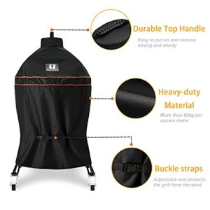 SUPJOYES Kamado Grill Cover for Kamado Joe Classic Charcoal Grills, Waterproof Heavy Duty Kamado Joe Grill Acccessories