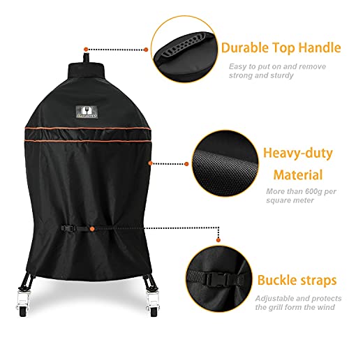 SUPJOYES Kamado Grill Cover for Kamado Joe Classic Charcoal Grills, Waterproof Heavy Duty Kamado Joe Grill Acccessories