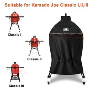 SUPJOYES Kamado Grill Cover for Kamado Joe Classic Charcoal Grills, Waterproof Heavy Duty Kamado Joe Grill Acccessories