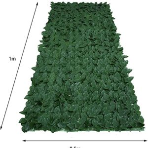 HACSYP Expandable Faux Privacy Fence Artificial Ivy Privacy Fence | Green Plastic Leaf Fence Panels UV Fade Protected Privacy Screening Garden Fence for Balcony Patio (Size : 0.5×1m)