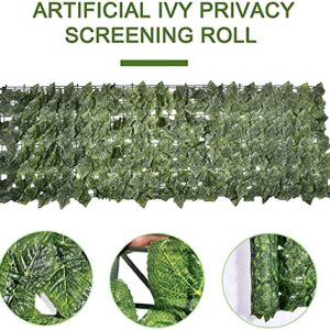 HACSYP Expandable Faux Privacy Fence Artificial Ivy Privacy Fence | Green Plastic Leaf Fence Panels UV Fade Protected Privacy Screening Garden Fence for Balcony Patio (Size : 0.5×1m)