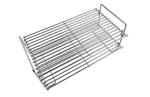 DcYourHome Double Layer Stainless Steel Smoke Shelf/Grill Warming Rack Foldable Multipurpose Jerky Rack for Traeger and Other Wood Pellet Grills & Gas Grills & Grill Grate Accessories